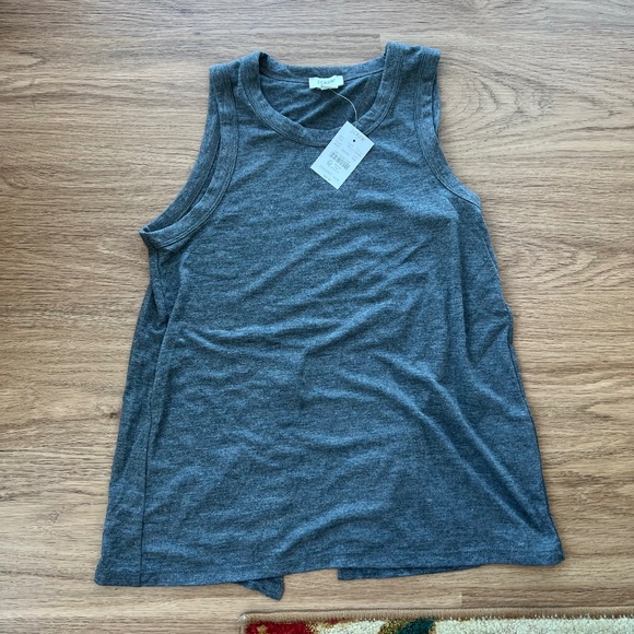 J. Crew | Tops | J Crew Grey Tank With Open Back Xxs Nwt | Poshmark